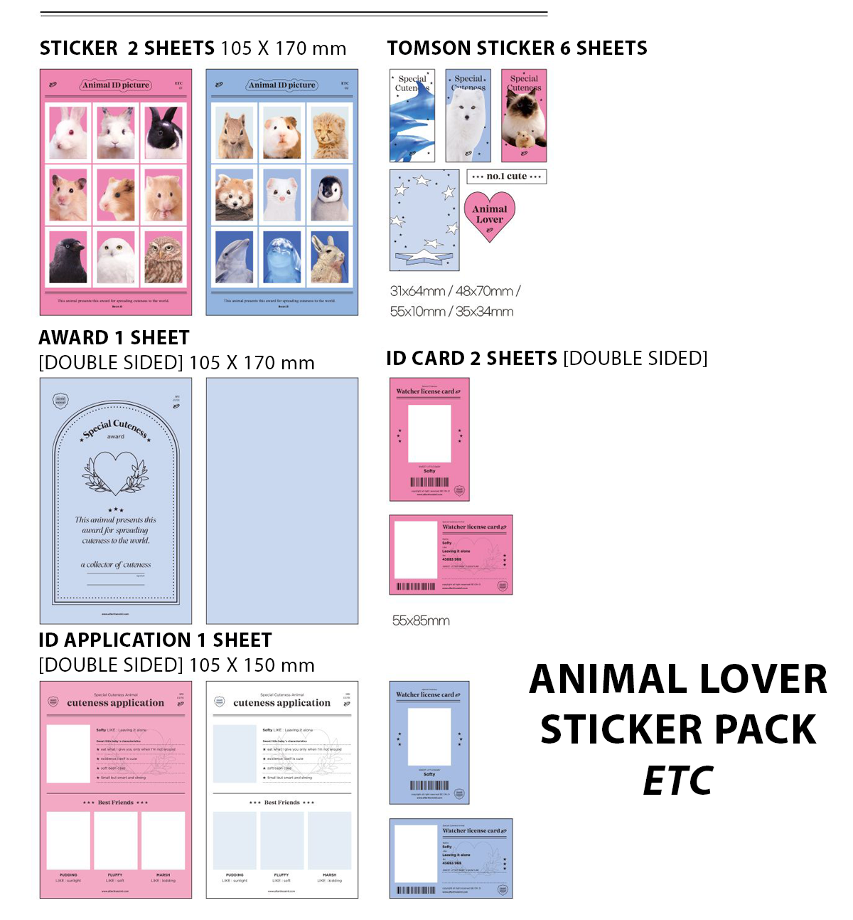 Animal Lover Sticker Pack