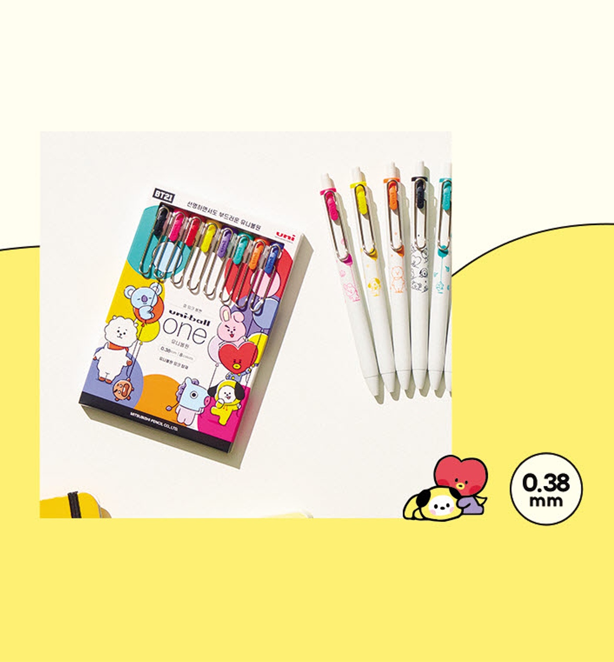 BT21 Uni-Ball Ballpoint Pen Set