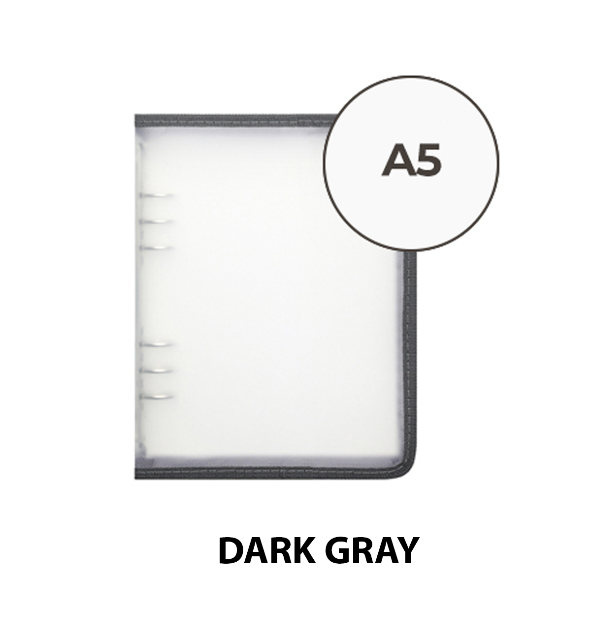 A5 Clear Zipper Binder Cover