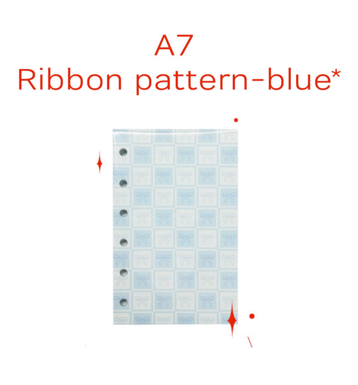 A7 Ribbon Pattern Paper Refill [Blue]