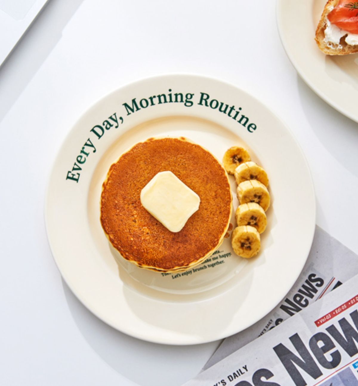 Peanuts Snoopy Round Plate [Lettering Line]
