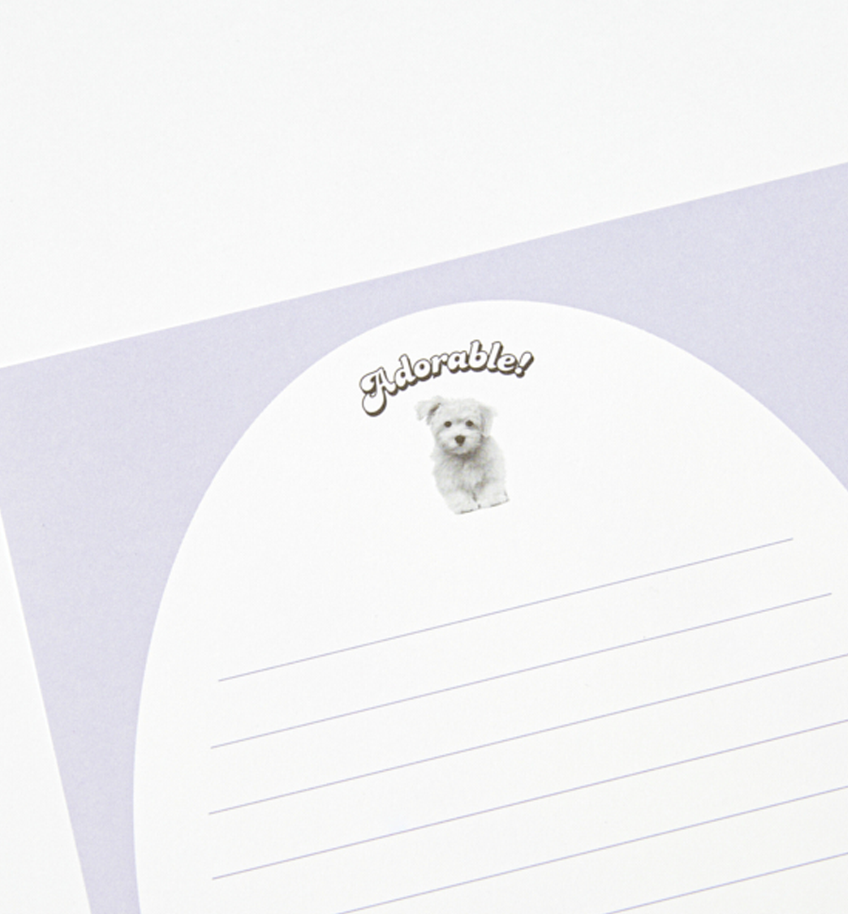 Purple Puppy Letters & Envelopes