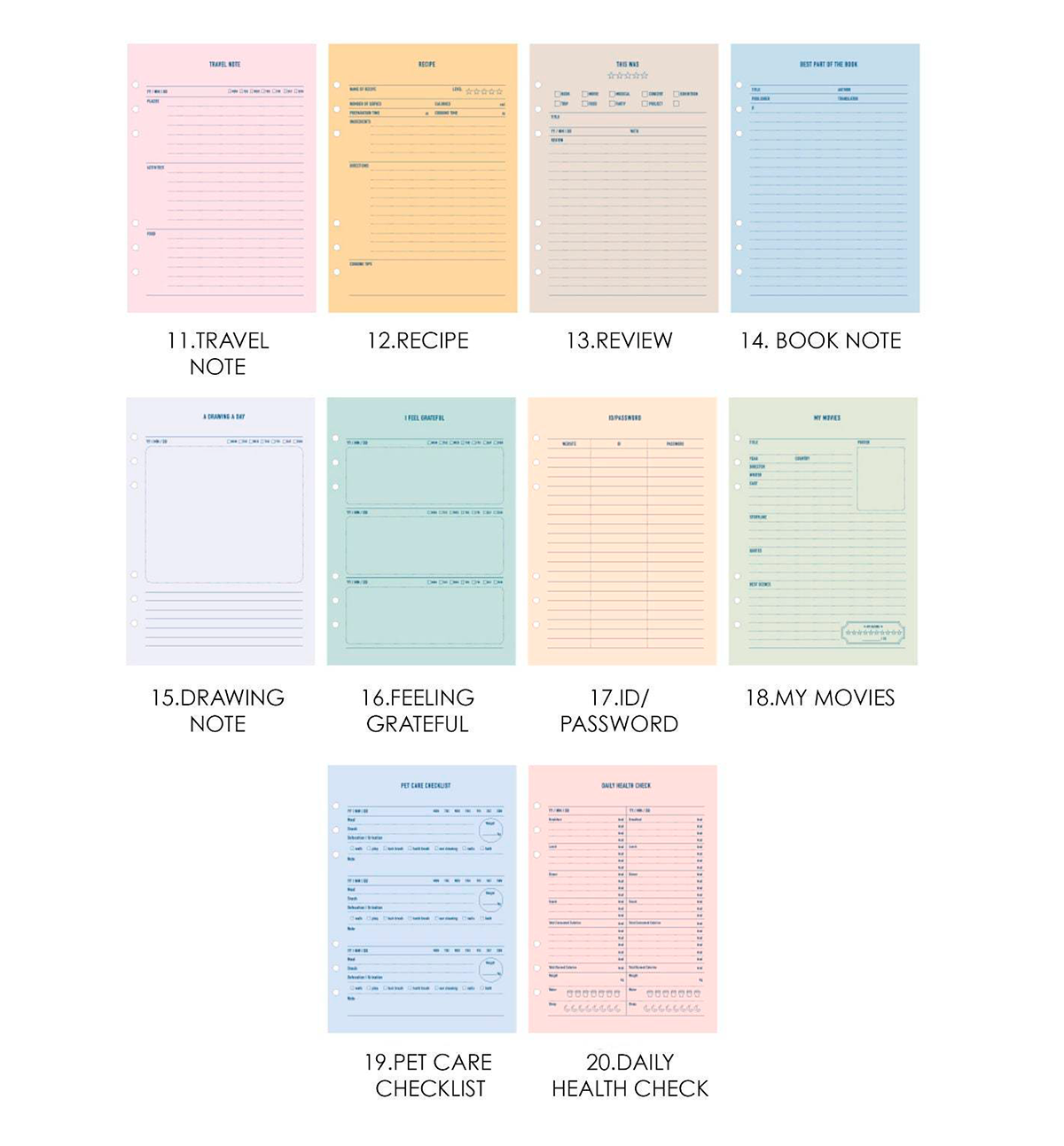 A5 Make A Memo Paper Refill