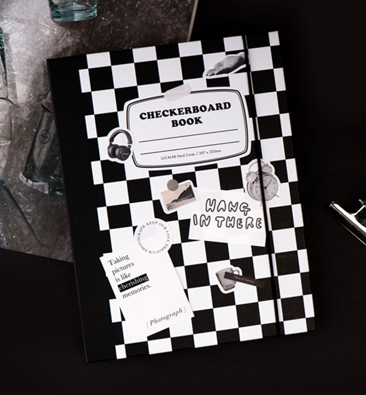 A5 Checkboard Hard Cover + Elastic [LAST STOCK]