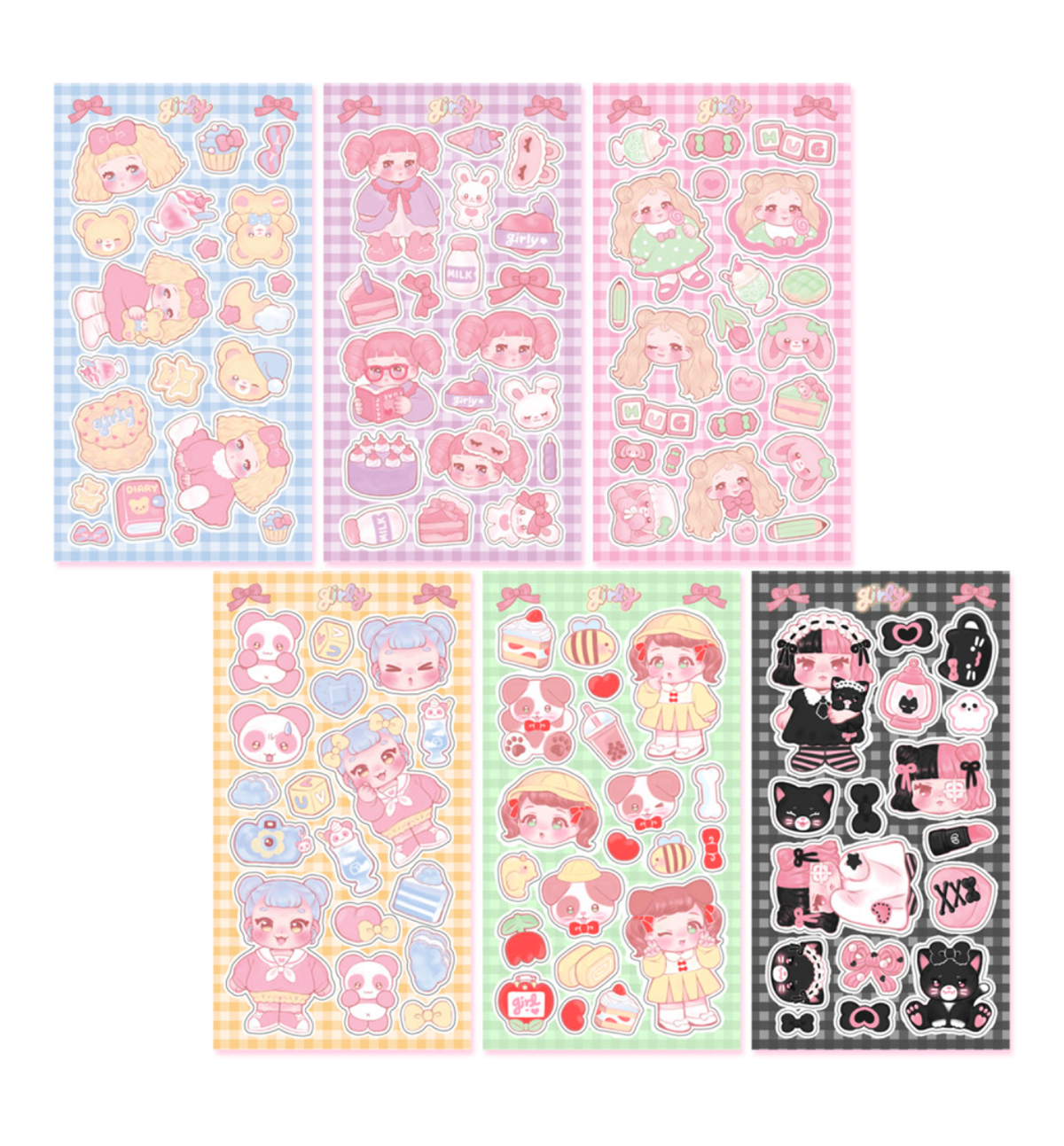 Girld Hand Drawing Seal Sticker