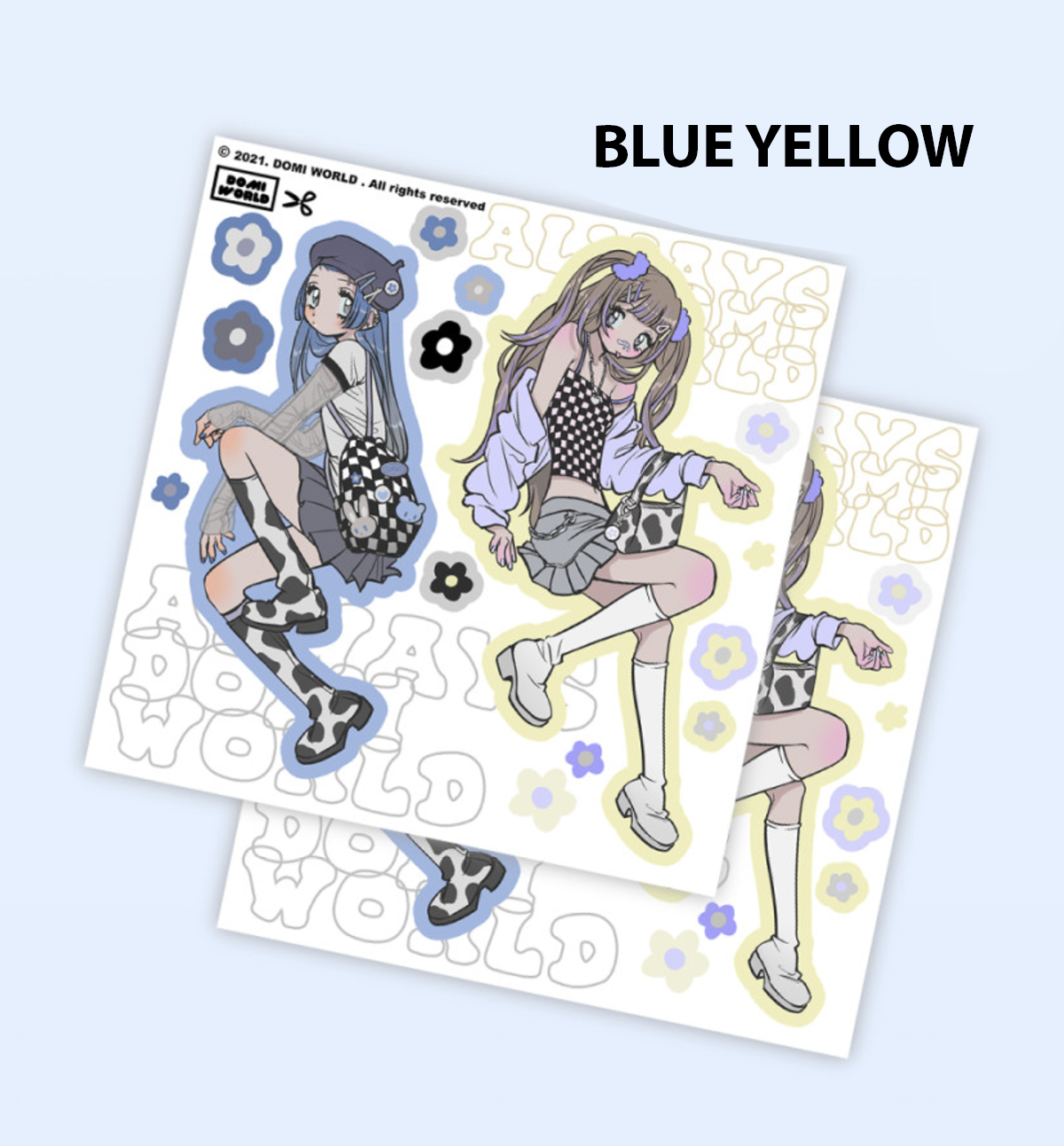 Domi World Square Sticker [2 Stickers]