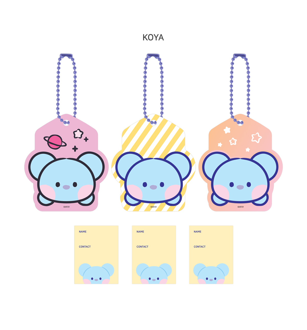 BT21 Name Tag Set [Minini]