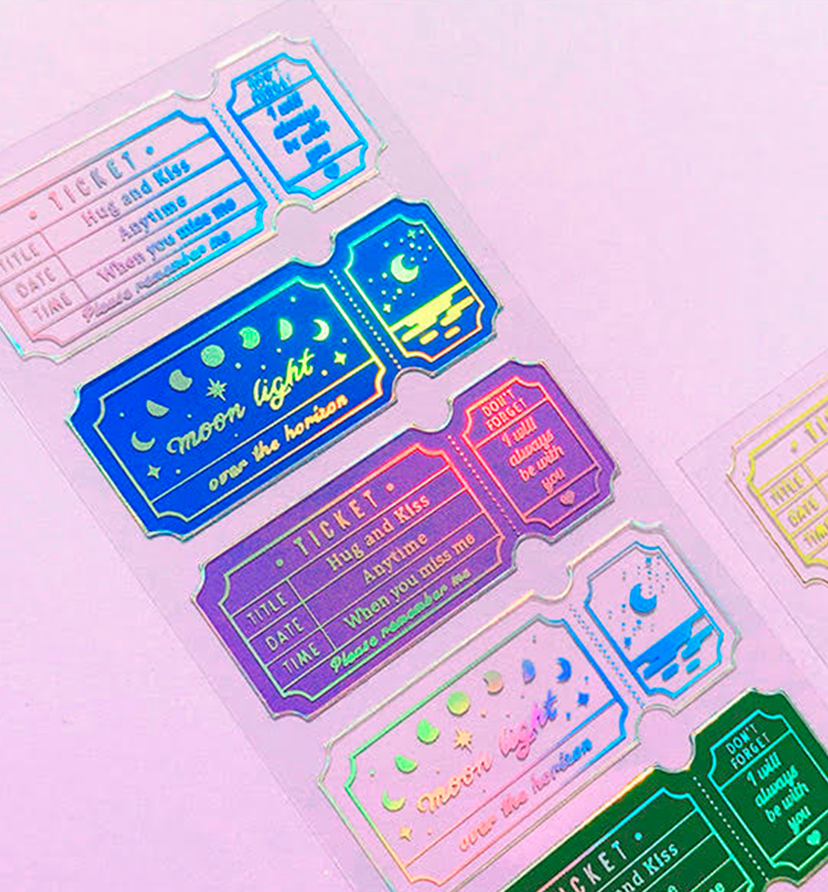 Clear Ticket Aurora Seal Sticker