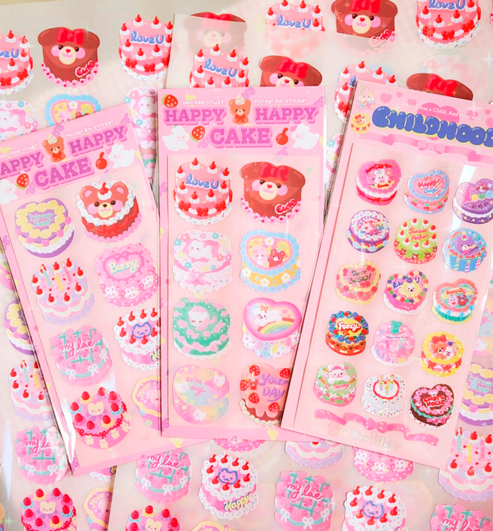 Happy Cake Seal Sticker