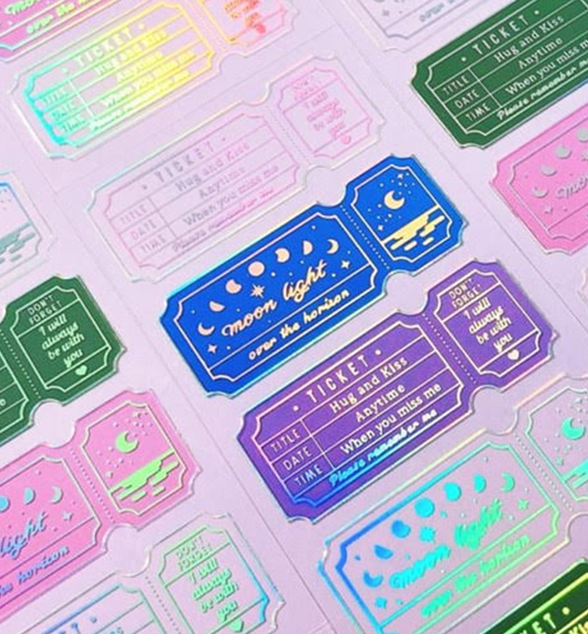 Clear Ticket Aurora Seal Sticker