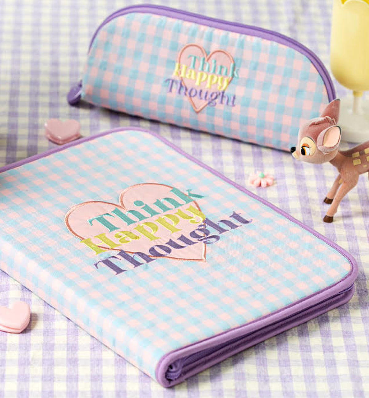 Checkered Book Pouch