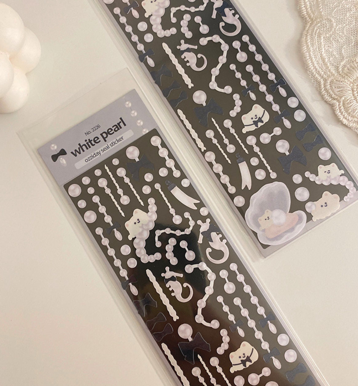 White Pearl Seal Sticker