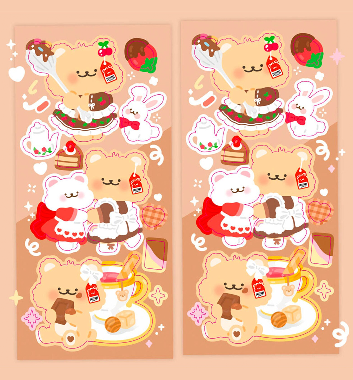 Bear Choco Land Seal Sticker