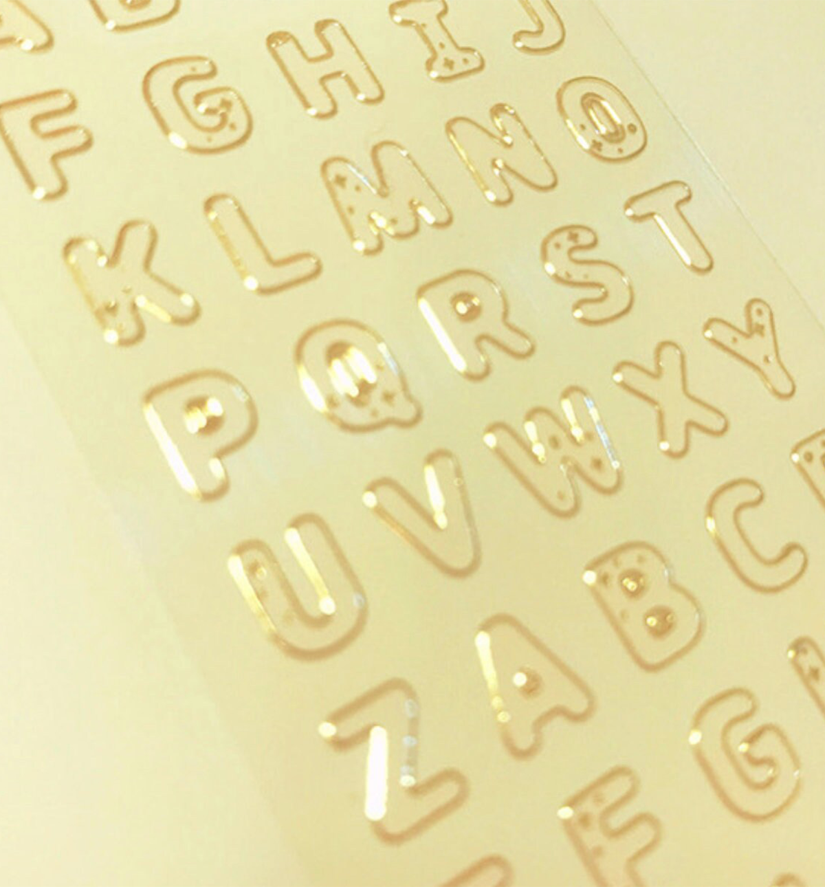 Transparent Alphabet Seal Sticker