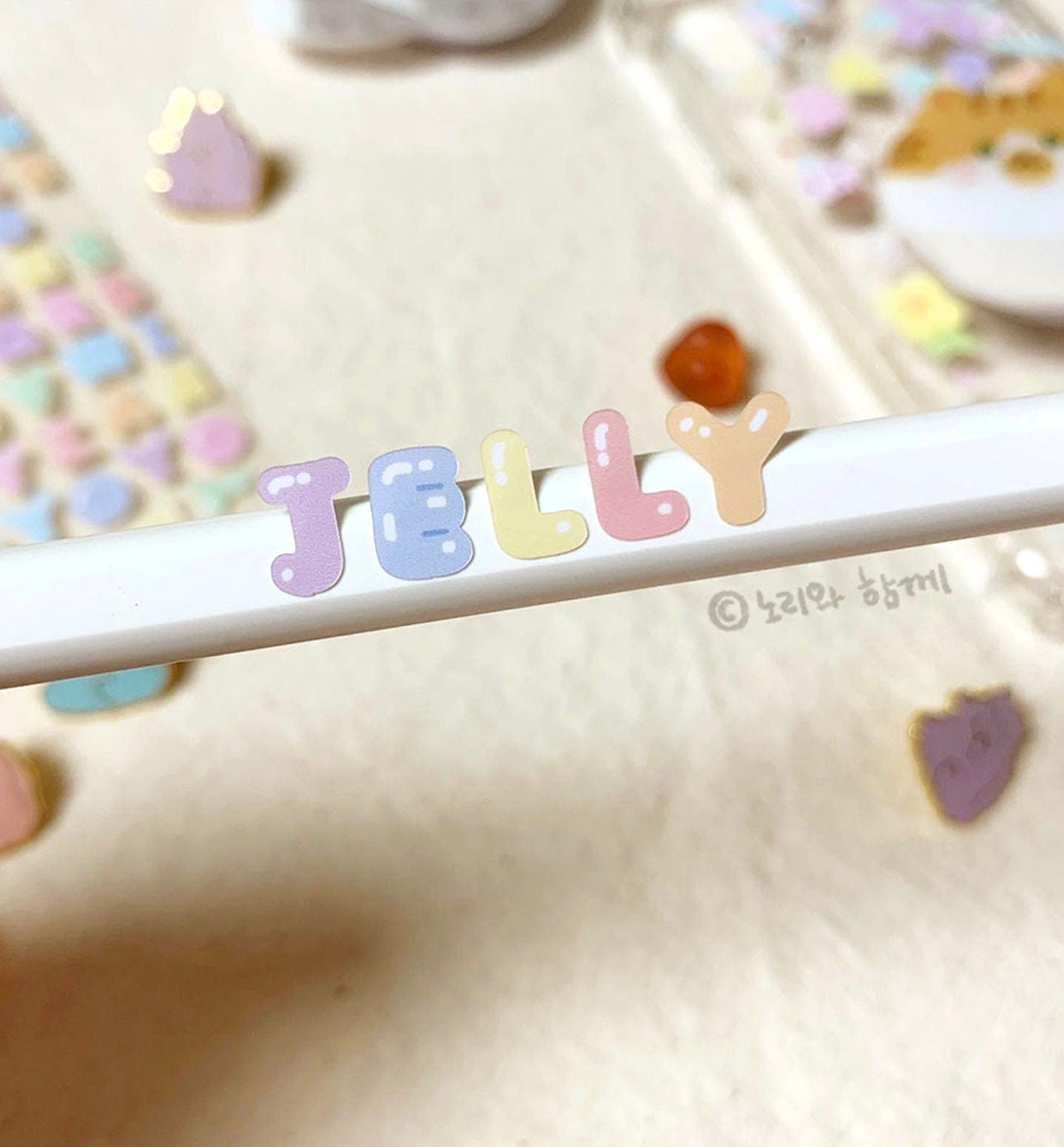 Jelly Alphabet Seal Sticker