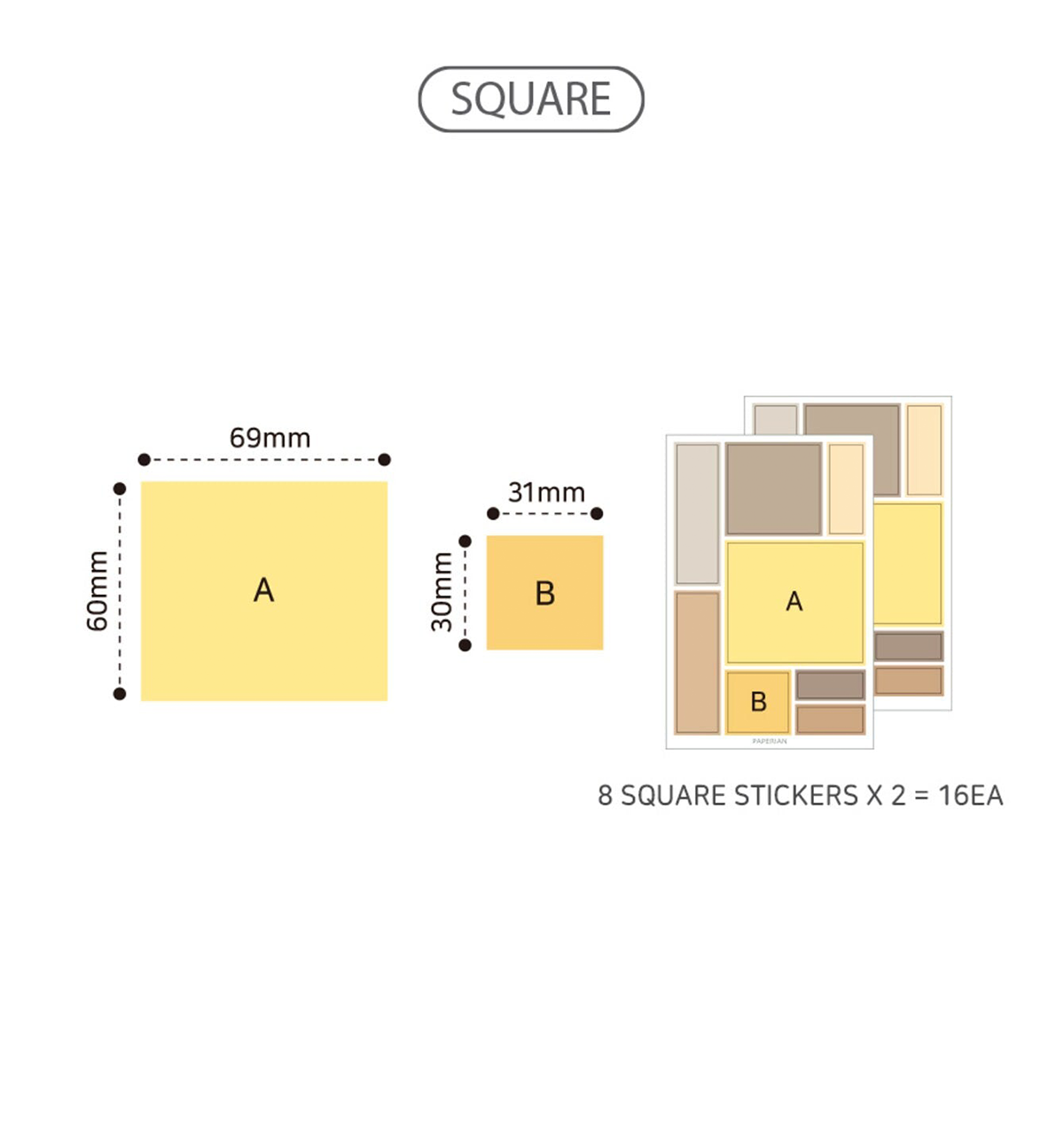 Color Palette Sticker [16 Layouts]