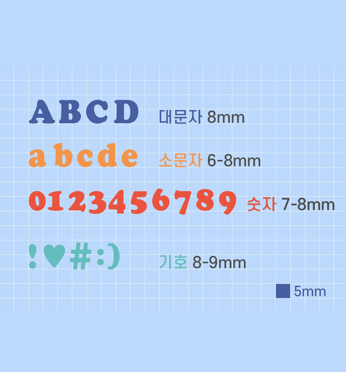 Roly Poly Alphabet & Numbers Sticker [Removale]