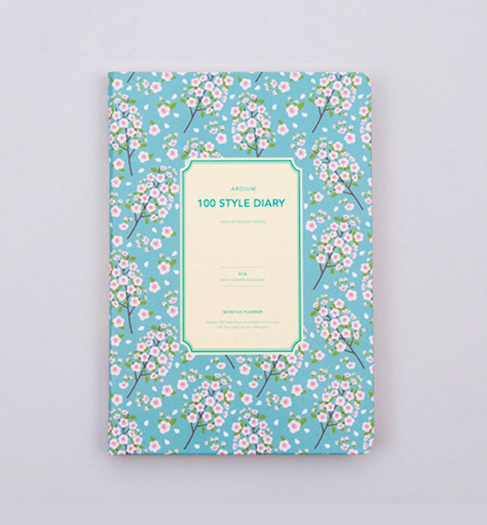 100 Style Diary [Mint Cherry Blossom]