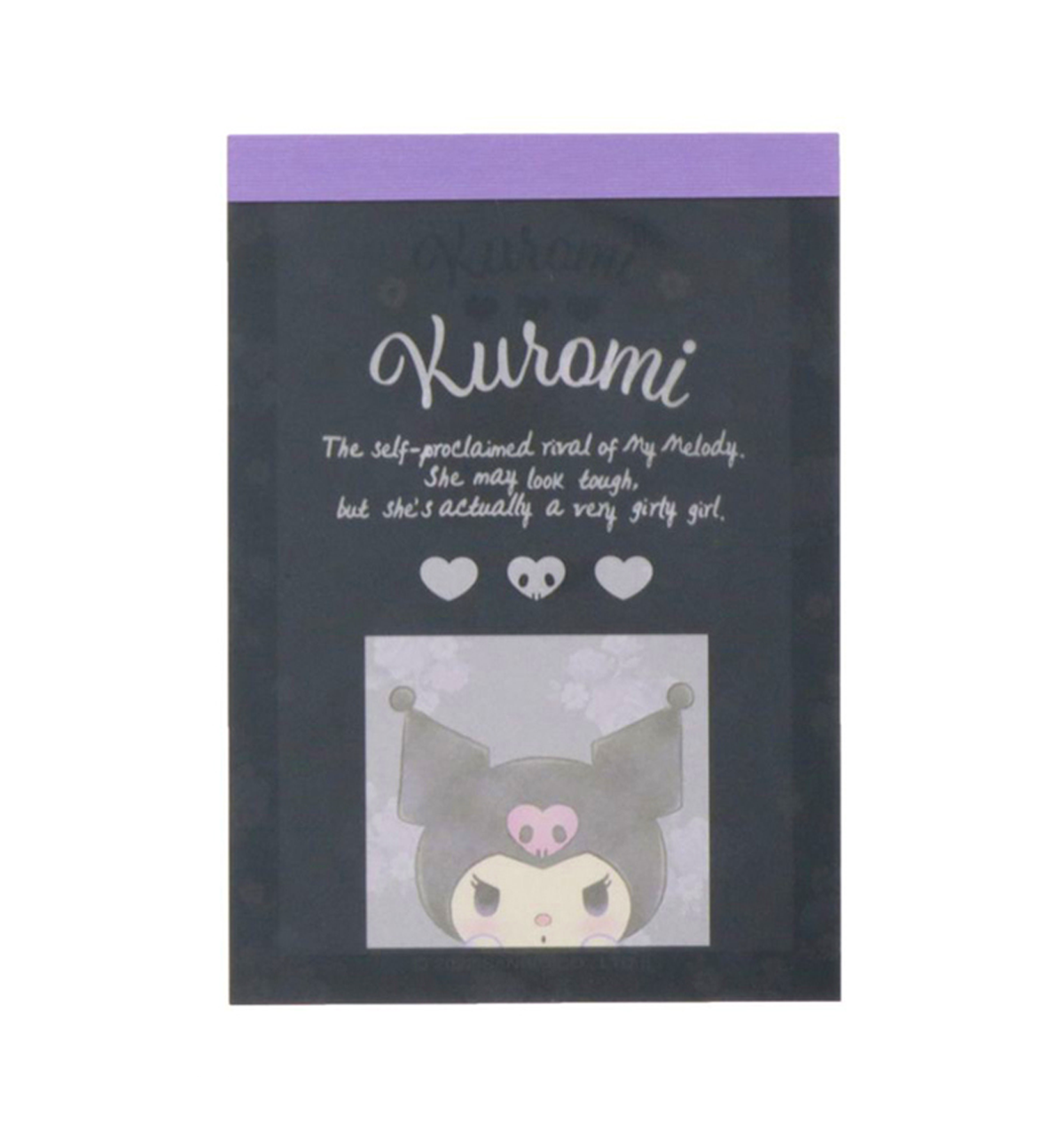 Sanrio Kuromi Mini Memopad [Black]