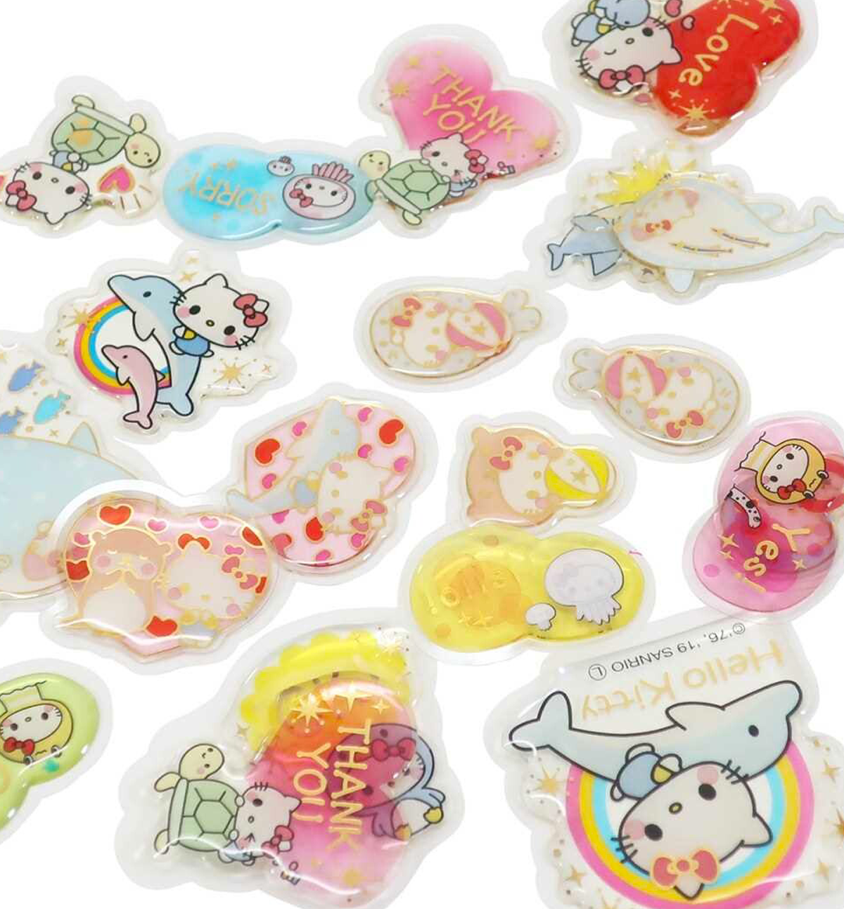 Hello Kitty Sea Friends Mini Mascot Sticker [Flake Sticker]