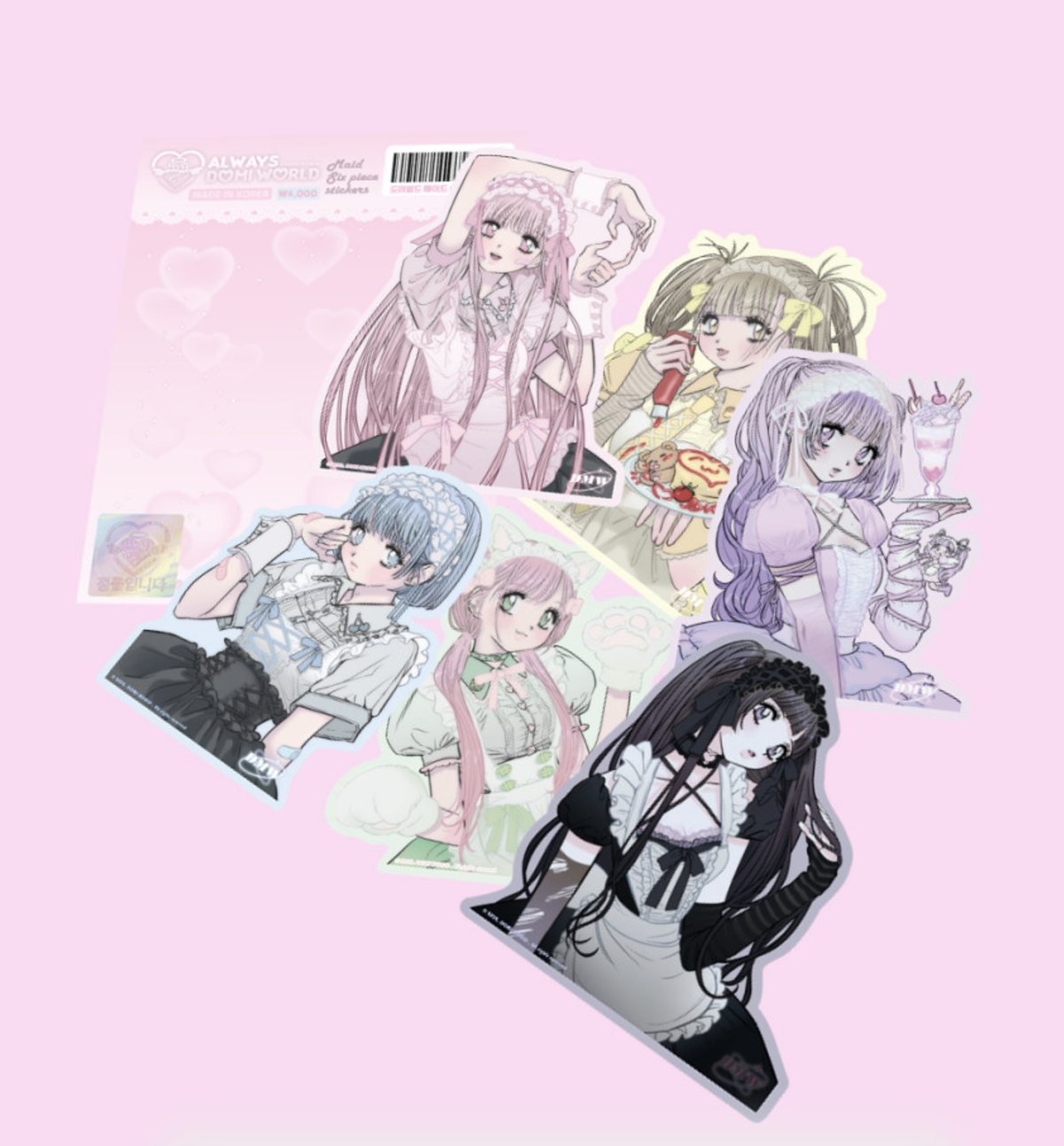 Maid Sticker Set [6 Stickers]