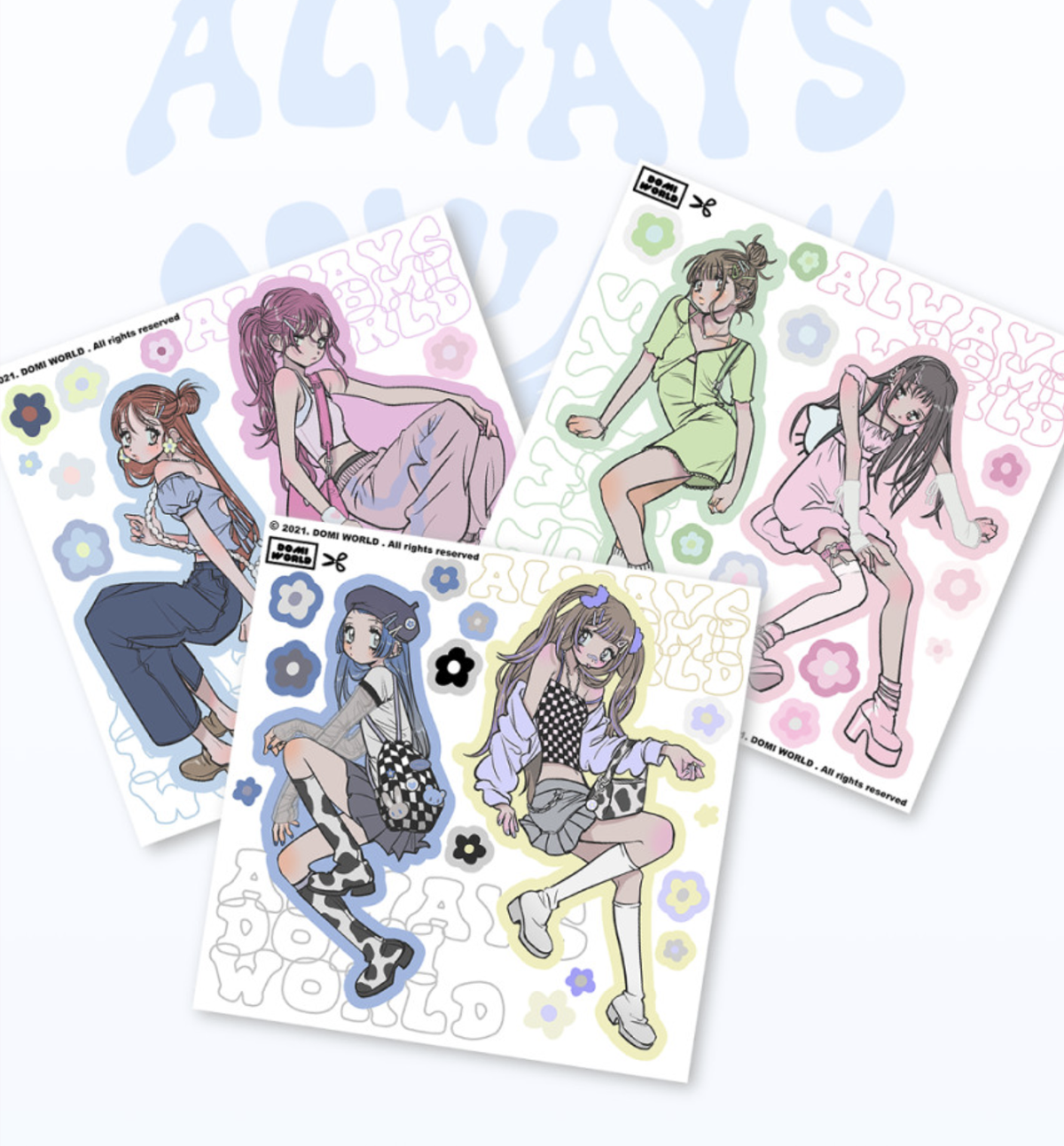 Domi World Square Sticker [2 Stickers]