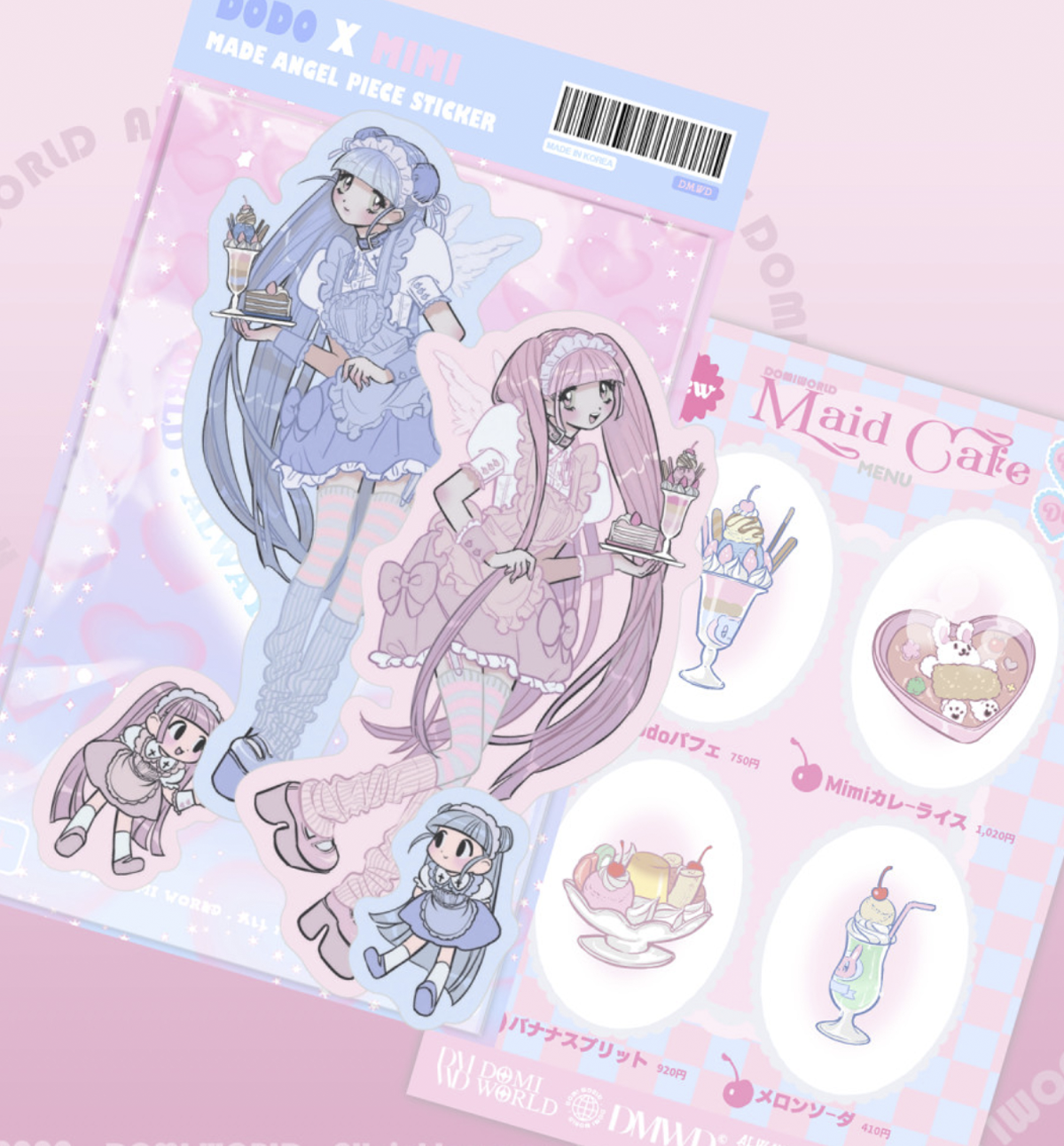 Maid Angel Pieces Sticker Set