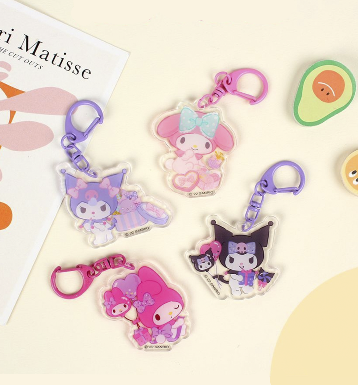 Kuromi & My Melody Acrylic Keychain