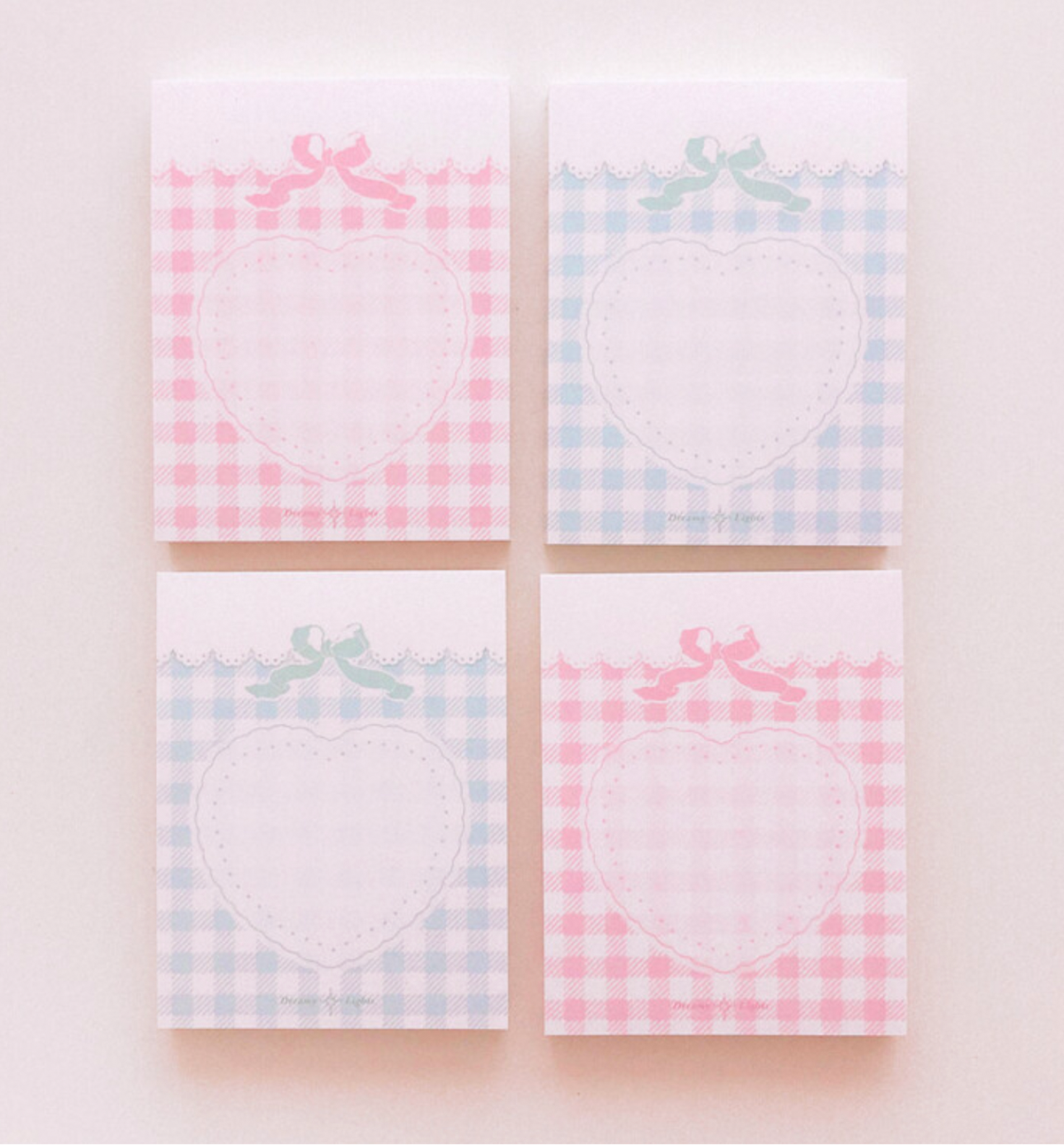 Pastel Gingham Memopad