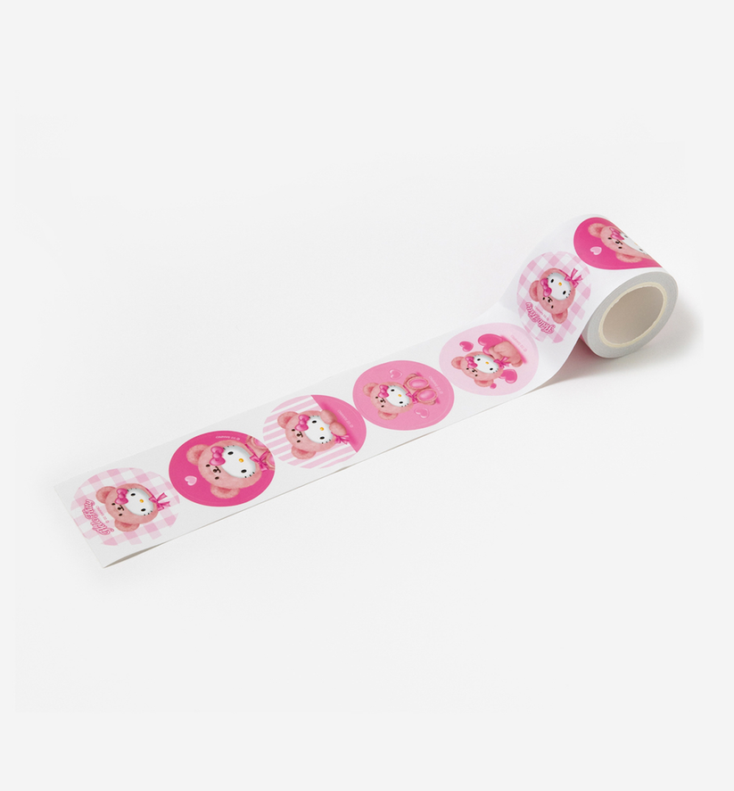 Hello Kitty Roll Sticker [Heart Bear Pink]