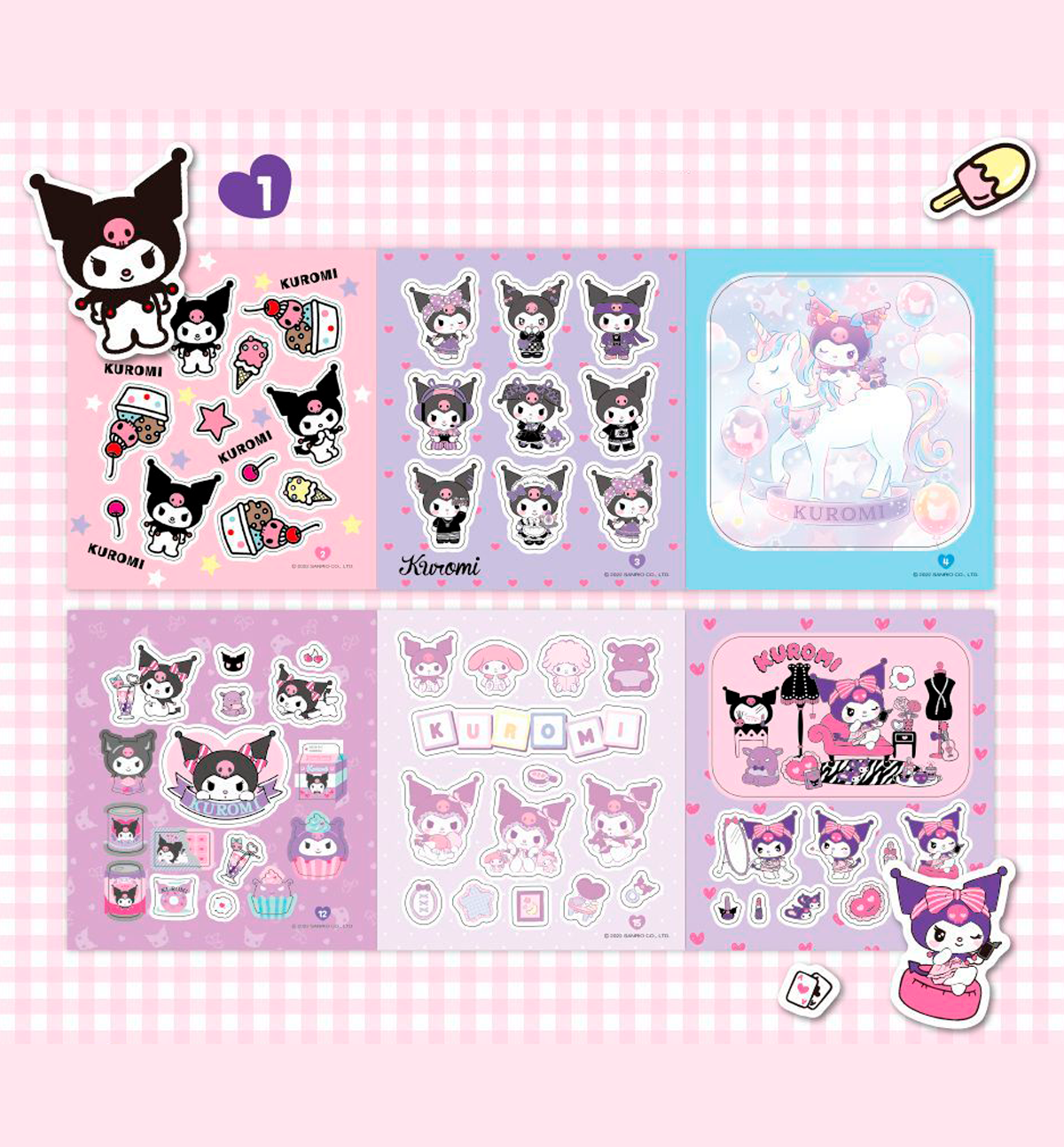 Kuromi Sticker Book [24 Sheets]