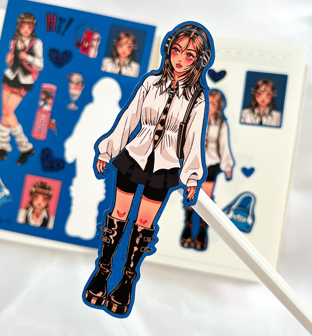 Blue Pop Seal Sticker