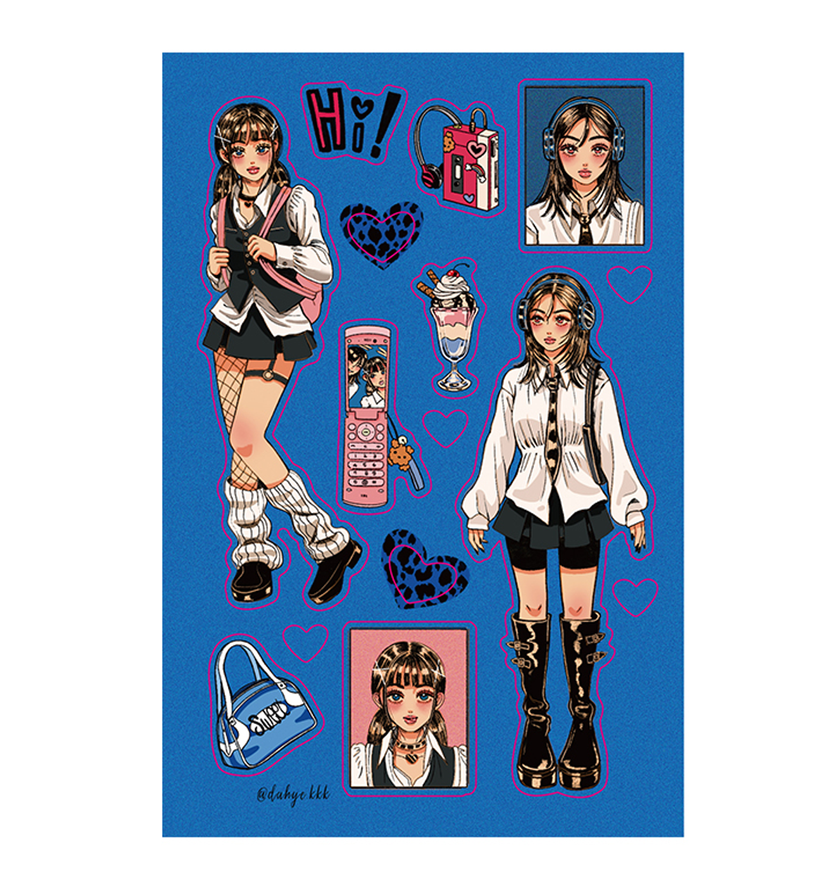 Blue Pop Seal Sticker