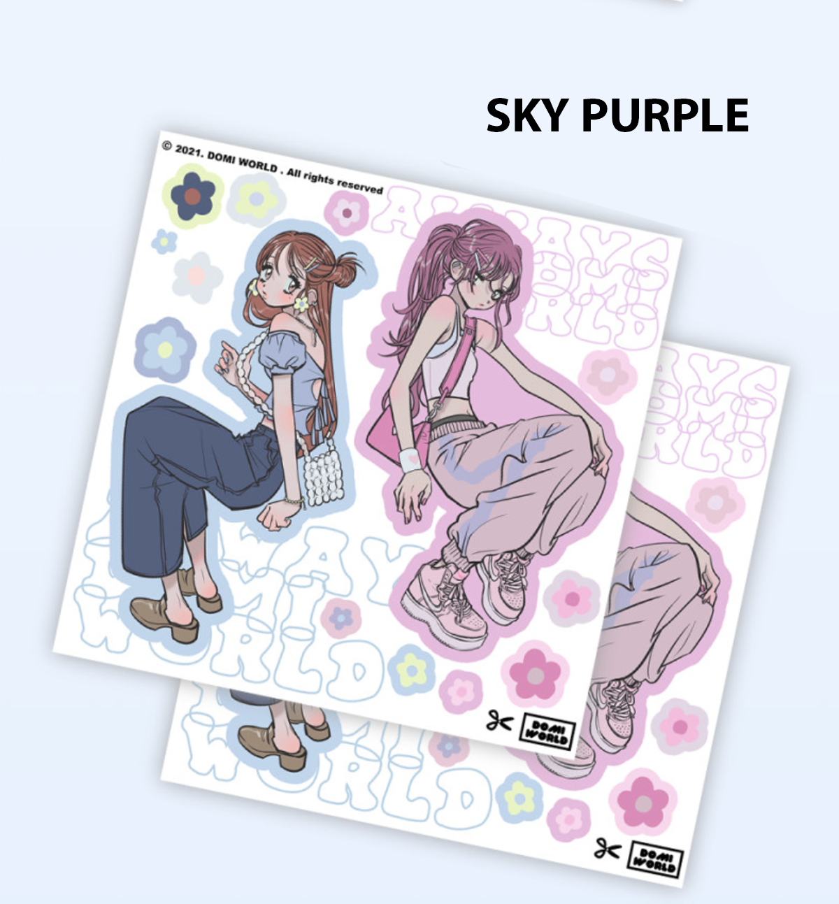 Domi World Square Sticker [2 Stickers]