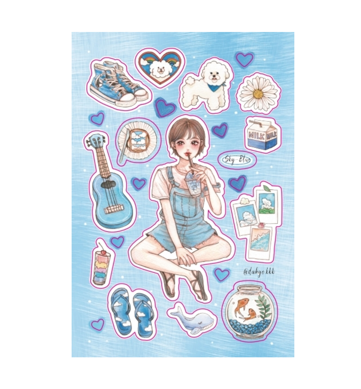 Sky Blue Seal Sticker