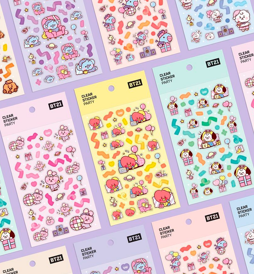 BT21 Clear Sticker [Party]
