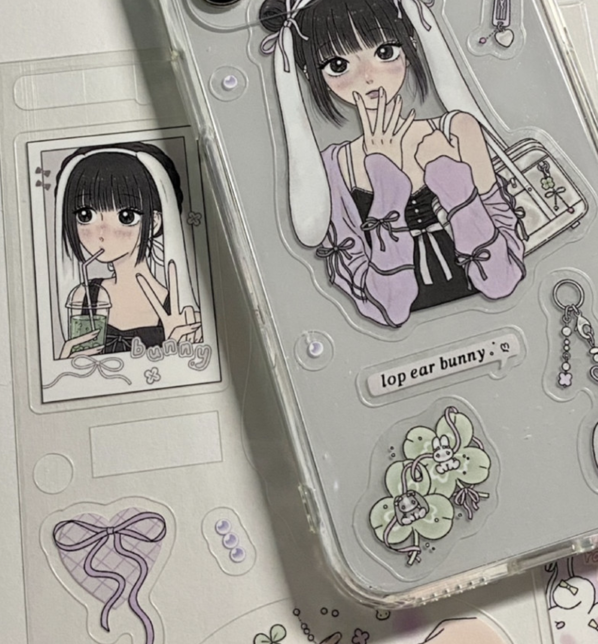 Rabbit & Bunny Clear Sticker [2 Designs]