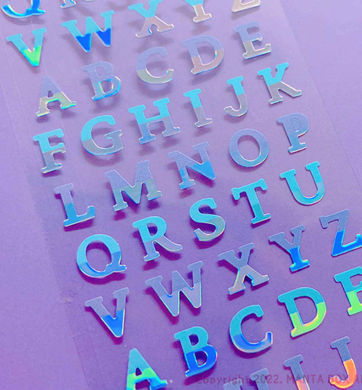 Twinkle Alphabet Seal Sticker [Half & Half Aurora]