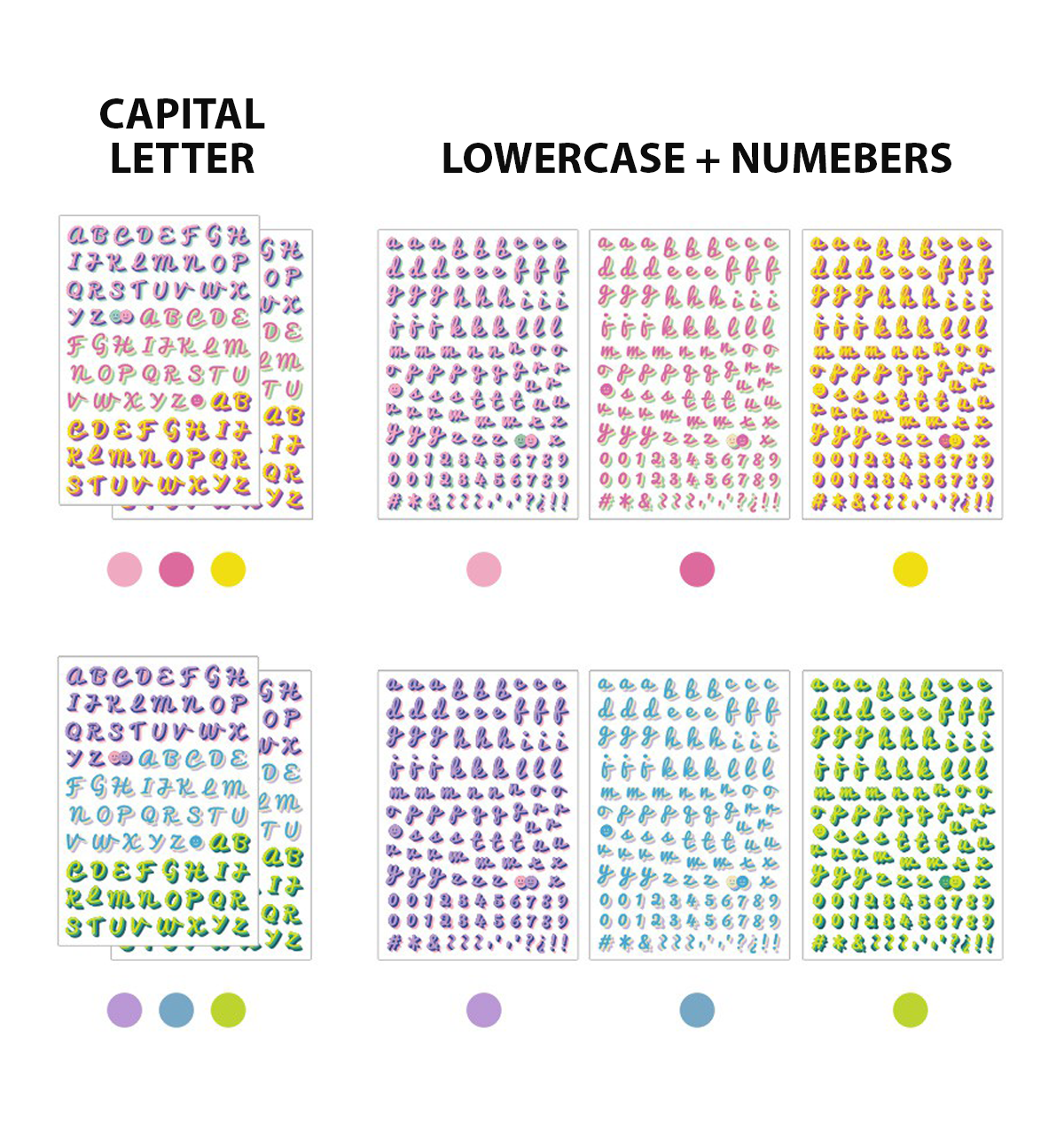 Rolling Alphabet Sticker Pack [10 Sheets]