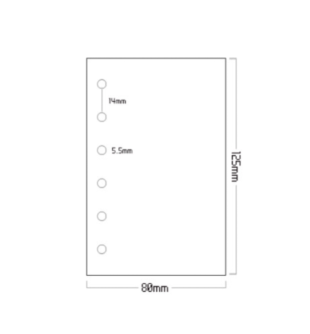 A7 Pop Pink Heart Paper Refill