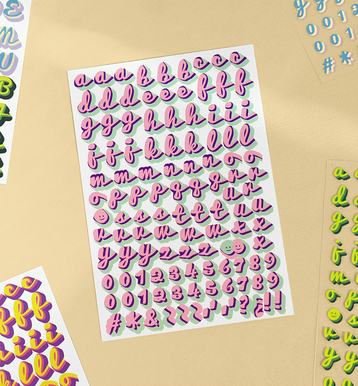 Rolling Alphabet Sticker Pack [10 Sheets]