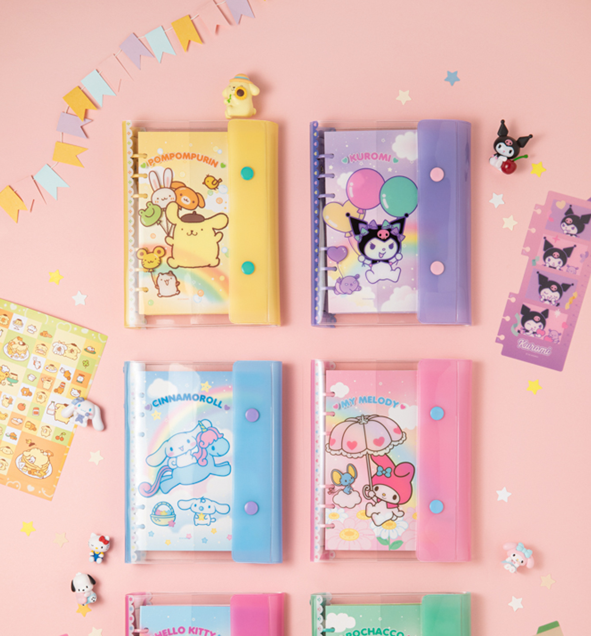 Sanrio A6 2 Buttons Planner Binder